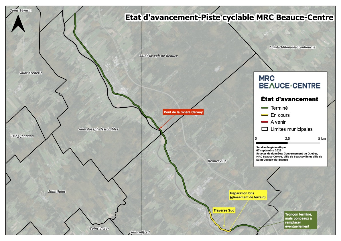 Piste cyclable - MRC de Beauce-Centre